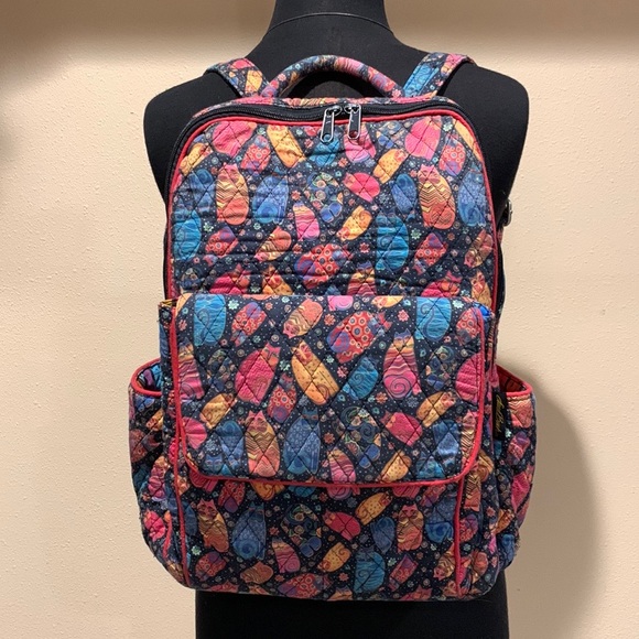 laura burch | Bags | Laurel Burch Multi Feline Quilted Cotton Backpack ...